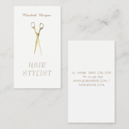 Modern Elegant Stylish Simple Plain,Scissors Business Card | Zazzle