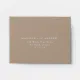 Modern Elegant Taupe Wedding RSVP Envelope | Zazzle