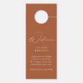 Modern Elegant Terracotta Do Not Disturb Wedding Door Hanger | Zazzle