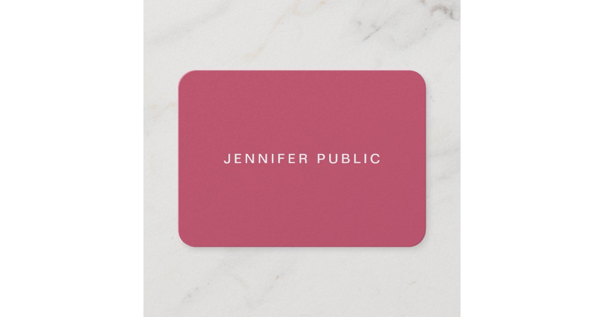 Modern Elegant Trend Colors Premium Pearl Finish Business Card | Zazzle