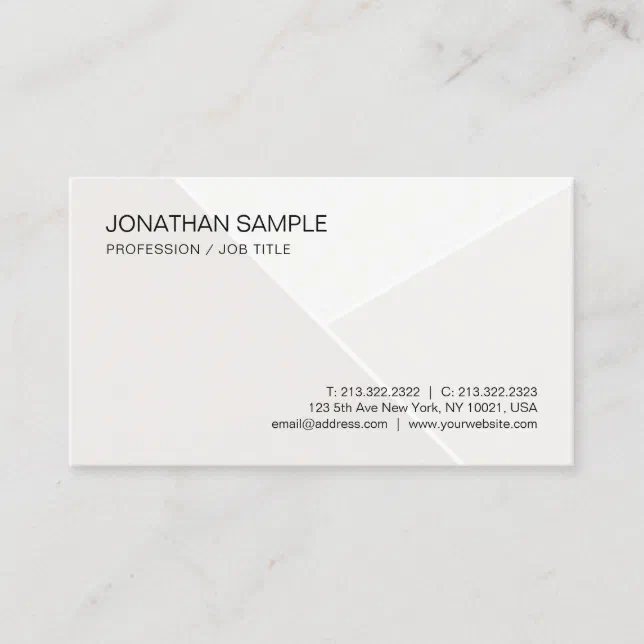 Modern Elegant Trendy Simple Professional Template Business Card | Zazzle