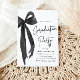 Modern Elegant Trendy Stylish Black Bow Graduation Invitation | Zazzle