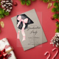 Modern Elegant Trendy Stylish Pink Bow Graduation Acrylic Invitations ...