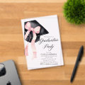 Modern Elegant Trendy Stylish Pink Bow Graduation Acrylic Invitations ...