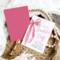 Modern Elegant Trendy Stylish Pink Bow Graduation Invitation | Zazzle