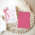 Modern Elegant Trendy Stylish Pink Bow Graduation Invitation | Zazzle