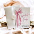 Modern Elegant Trendy Stylish Pink Bow Graduation Invitation | Zazzle