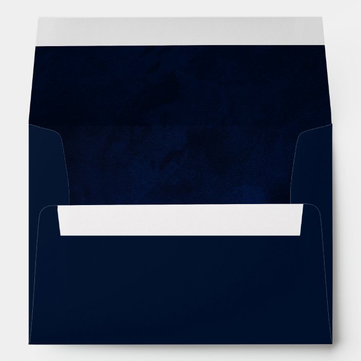 Modern Elegant Watercolor Blue Wedding Envelope | Zazzle.com