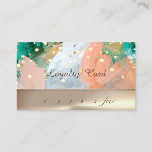 Modern Elegant Watercolor Splash Loyalty Card | Zazzle
