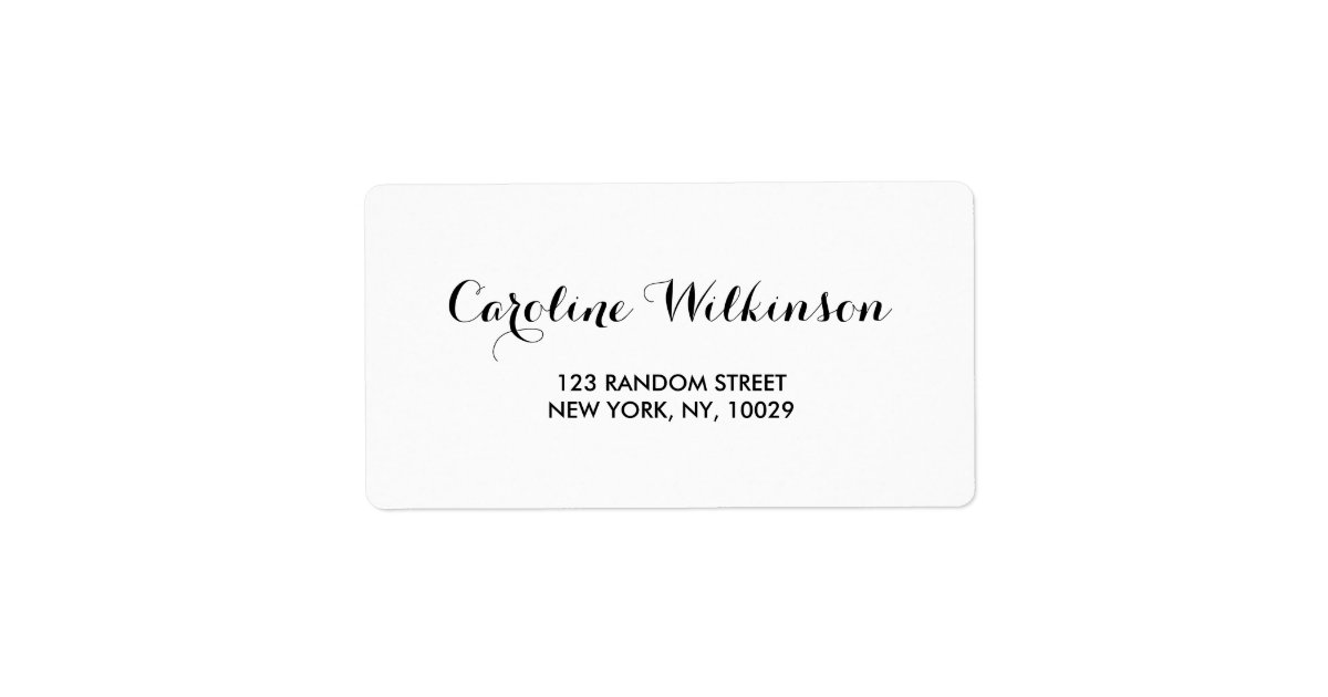 Modern Elegant Wedding Address Label | Zazzle