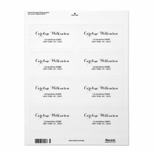 Modern Elegant Wedding Address Label | Zazzle