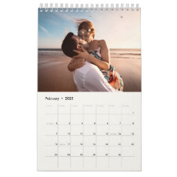 Modern Elegant Wedding Newlyweds Photo Calendar | Zazzle