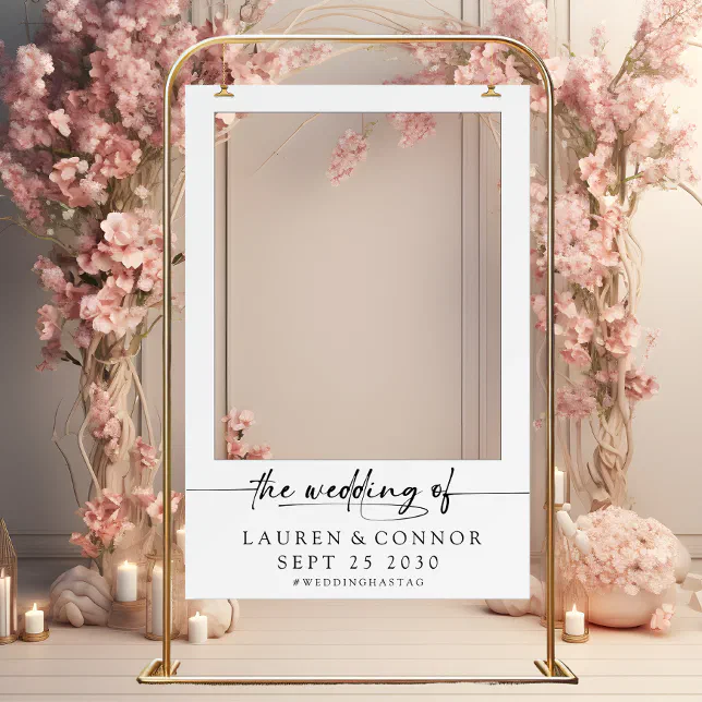 Modern Elegant Wedding Photo Booth Selfie Prop Foam Board | Zazzle