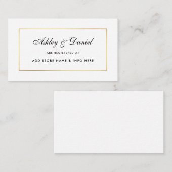 Modern Elegant Wedding Registry Insert Card | Zazzle