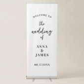 Modern Elegant Wedding Welcome Retractable Banner | Zazzle