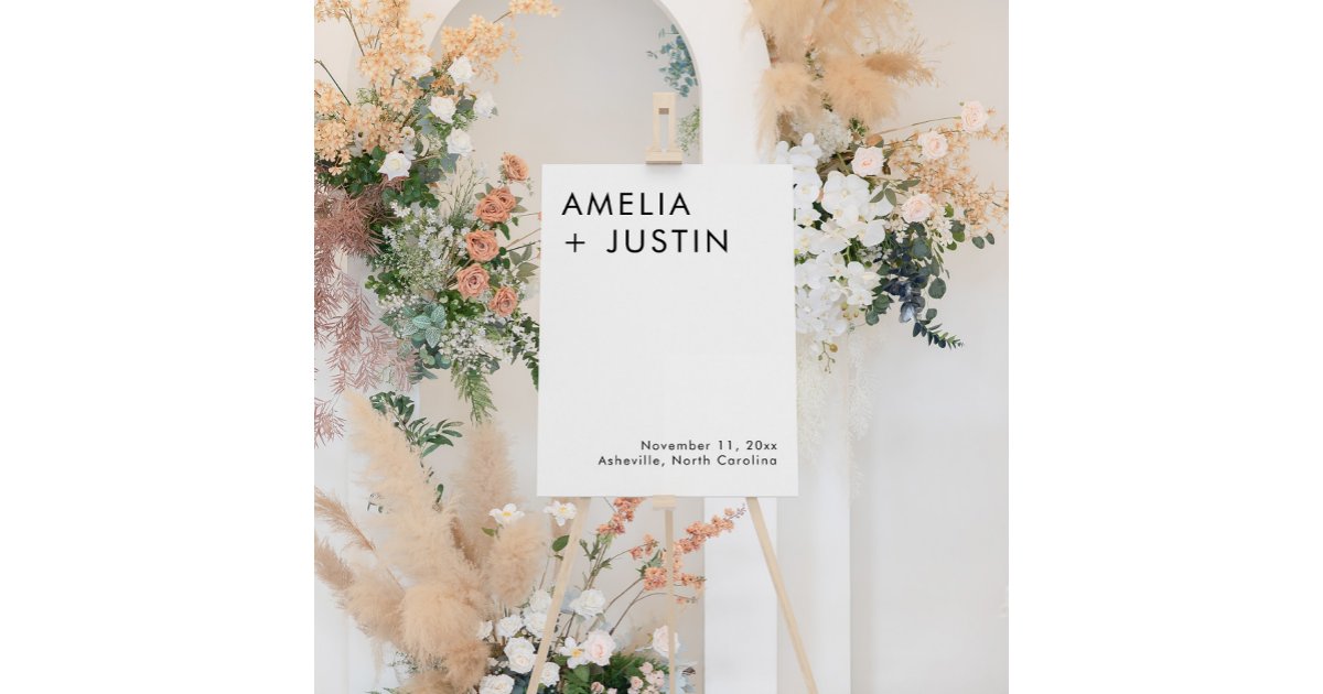 Modern Elegant Wedding Welcome Sign | Zazzle