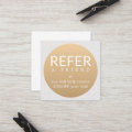Modern Elegant White Faux Gold Beauty Referral | Zazzle