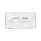 Modern Elegant White Marble Freehand Script Name Label | Zazzle