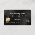 Modern Elegant White Silk Credit Gift Card | Zazzle