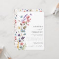 Modern Elegant Wildflower Spring Summer Wedding Invitation | Zazzle