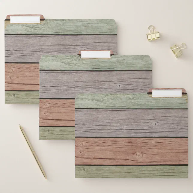 Modern Elegant Wood farmhouse western country barn File Folder | Zazzle