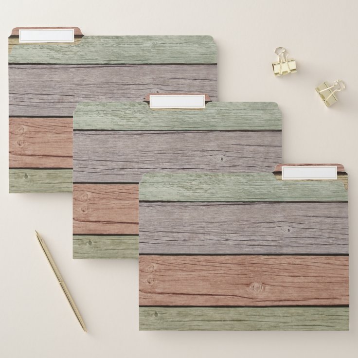 Modern Elegant Wood farmhouse western country barn File Folder | Zazzle