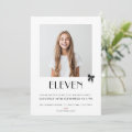 Modern Eleven Teenager Photo 13th Birthday Party Invitation | Zazzle