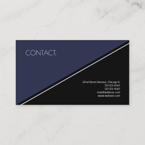 Modern elite stand out diagonal split business card | Zazzle