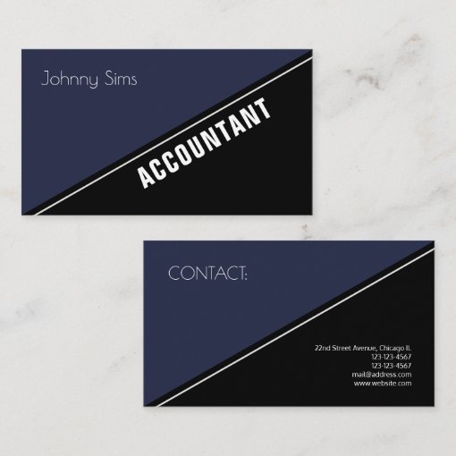 Modern elite stand out diagonal split business card | Zazzle