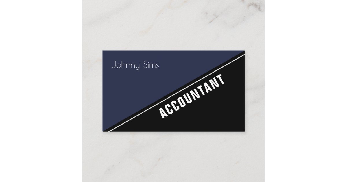 Modern elite stand out diagonal split business card | Zazzle