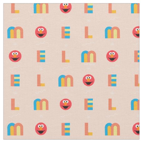 Elmo Minimalist Pattern Fabric | Zazzle