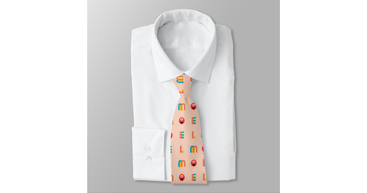 Modern Elmo Pattern Neck Tie | Zazzle