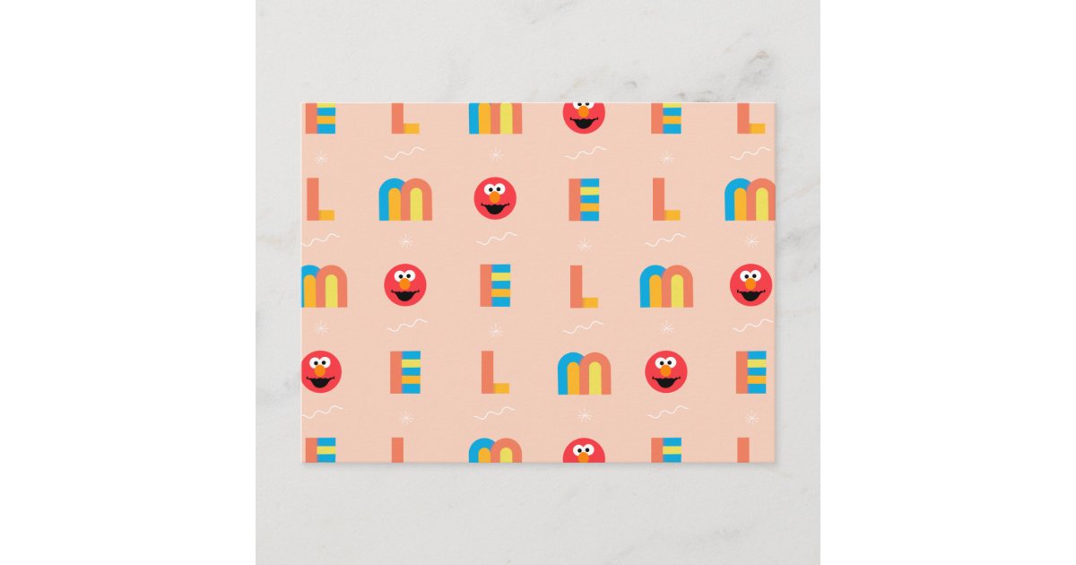 Modern Elmo Pattern Postcard | Zazzle