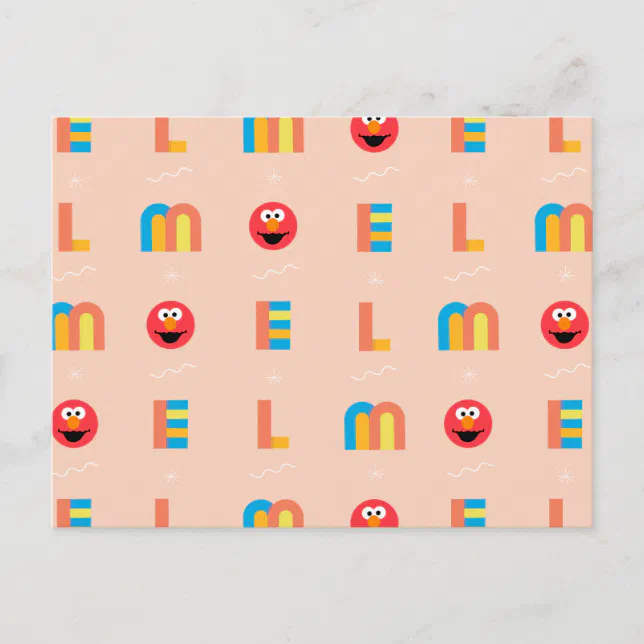 Modern Elmo Pattern Postcard | Zazzle