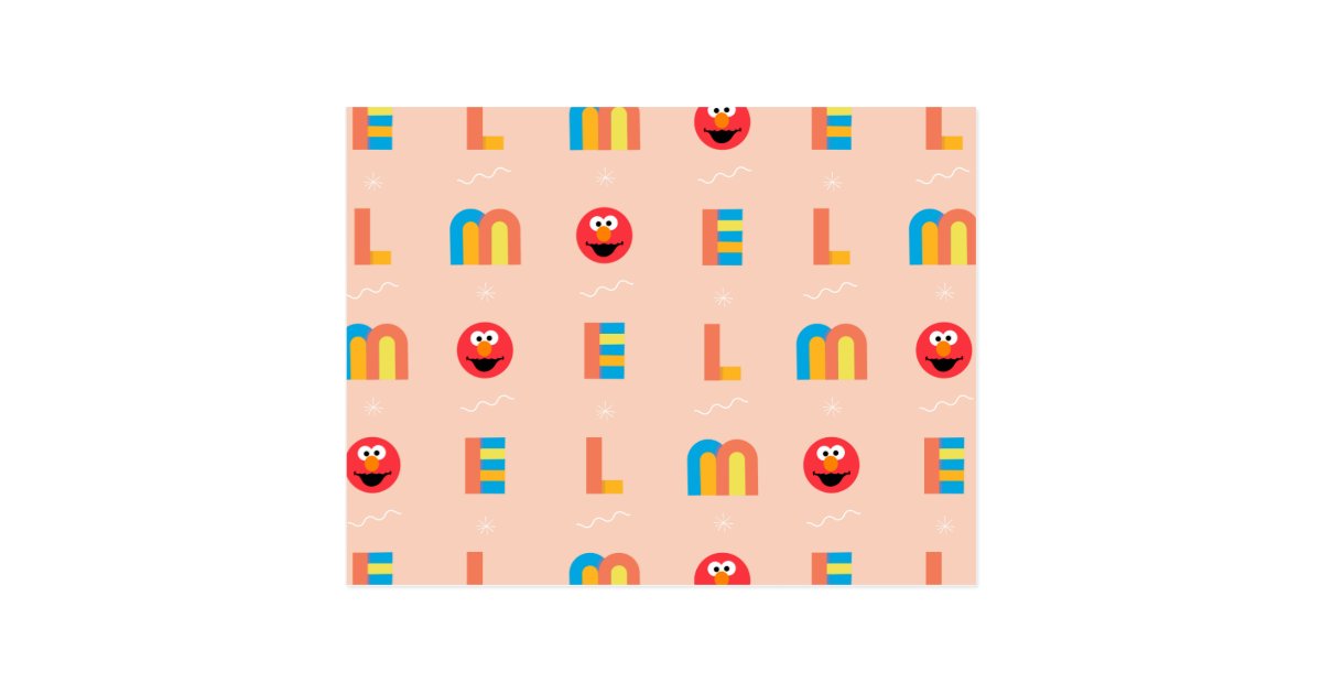 Modern Elmo Pattern Postcard | Zazzle.com