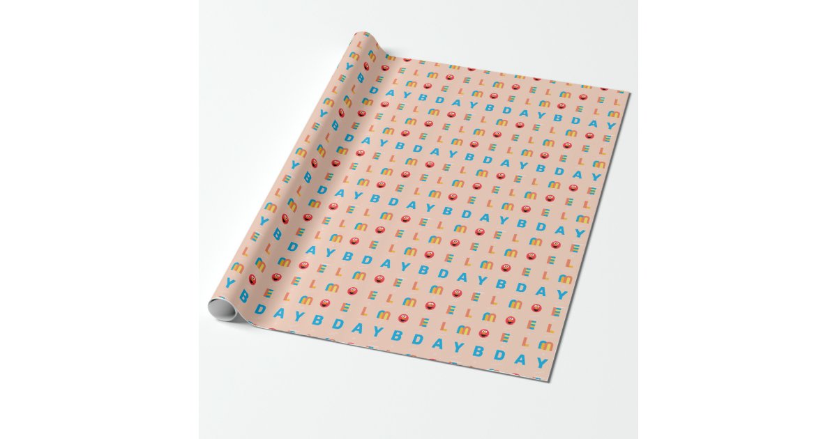 Modern Elmo Pattern Wrapping Paper | Zazzle