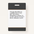 Modern Employee Bar Code Logo ID Custom Card Badge | Zazzle
