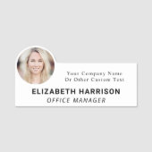 Modern Employee Photo Name Tag | Zazzle