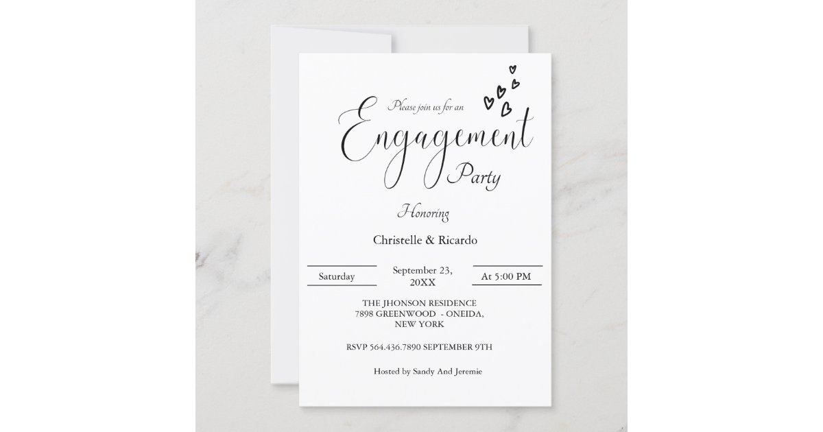 Modern Engagement Party Invitation, engament party Invitation | Zazzle