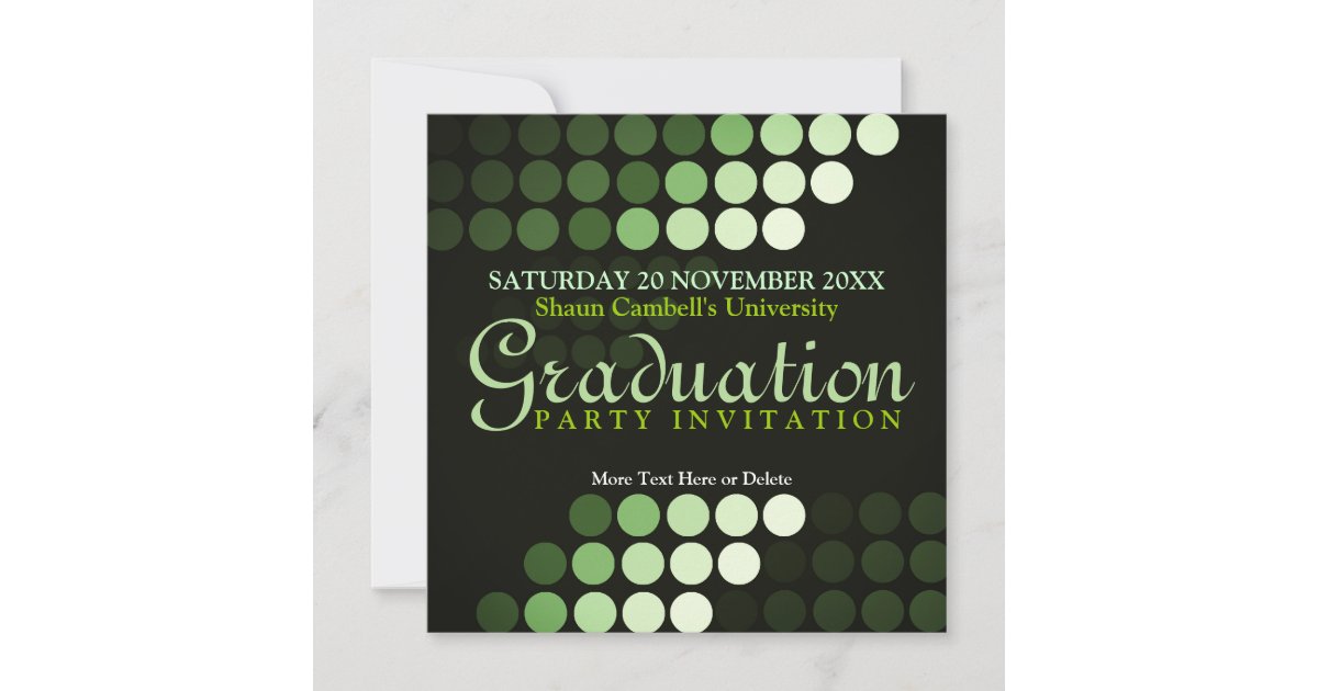 Modern Environment (Green) Graduation Invitation | Zazzle