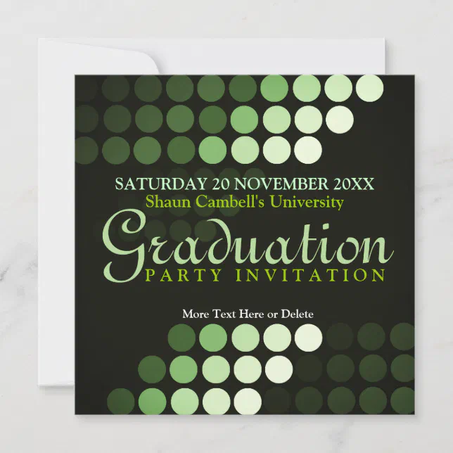 Modern Environment (Green) Graduation Invitation | Zazzle