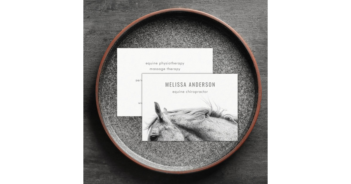 Modern Equine Chiropractor Physiotherapist Photo Business Card | Zazzle Modern Equine Chiropractor Physiotherapist Photo Business Card | Zazzle