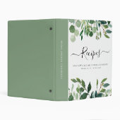 Modern Eucalyptus Botanical Bridal Shower Recipe Mini Binder | Zazzle