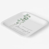 Modern Eucalyptus Names Anniversary Party Paper Plates | Zazzle