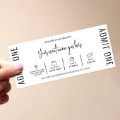 Modern Event Ticket Business Logo Gala Entry Pass Invitation | Zazzle