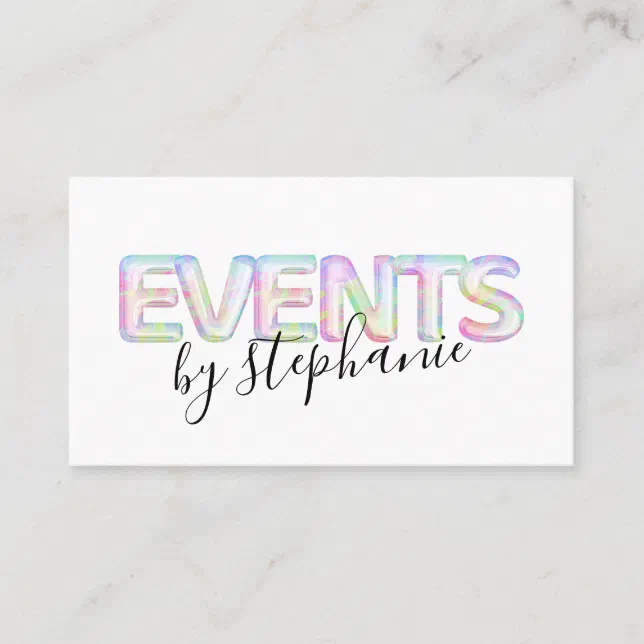 Modern Events Party Planner Business Card | Zazzle