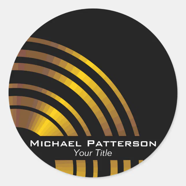 Modern Executive Circles Professional Personalized Classic Round ...