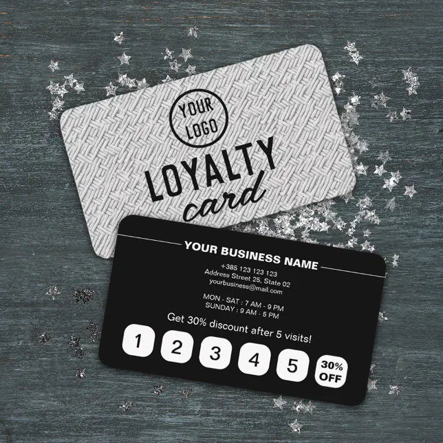 Modern Fabric Pattern Minimalist Loyalty Card | Zazzle