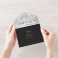 Modern Faded Photo & Script QR Code Photo Wedding All In One Invitation ...