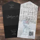 Modern Faded Photo & Script QR Code Photo Wedding All In One Invitation ...